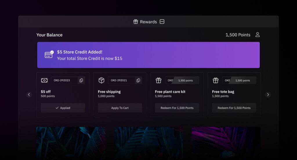 Simplify reward redemption with Store Credit - Okendo